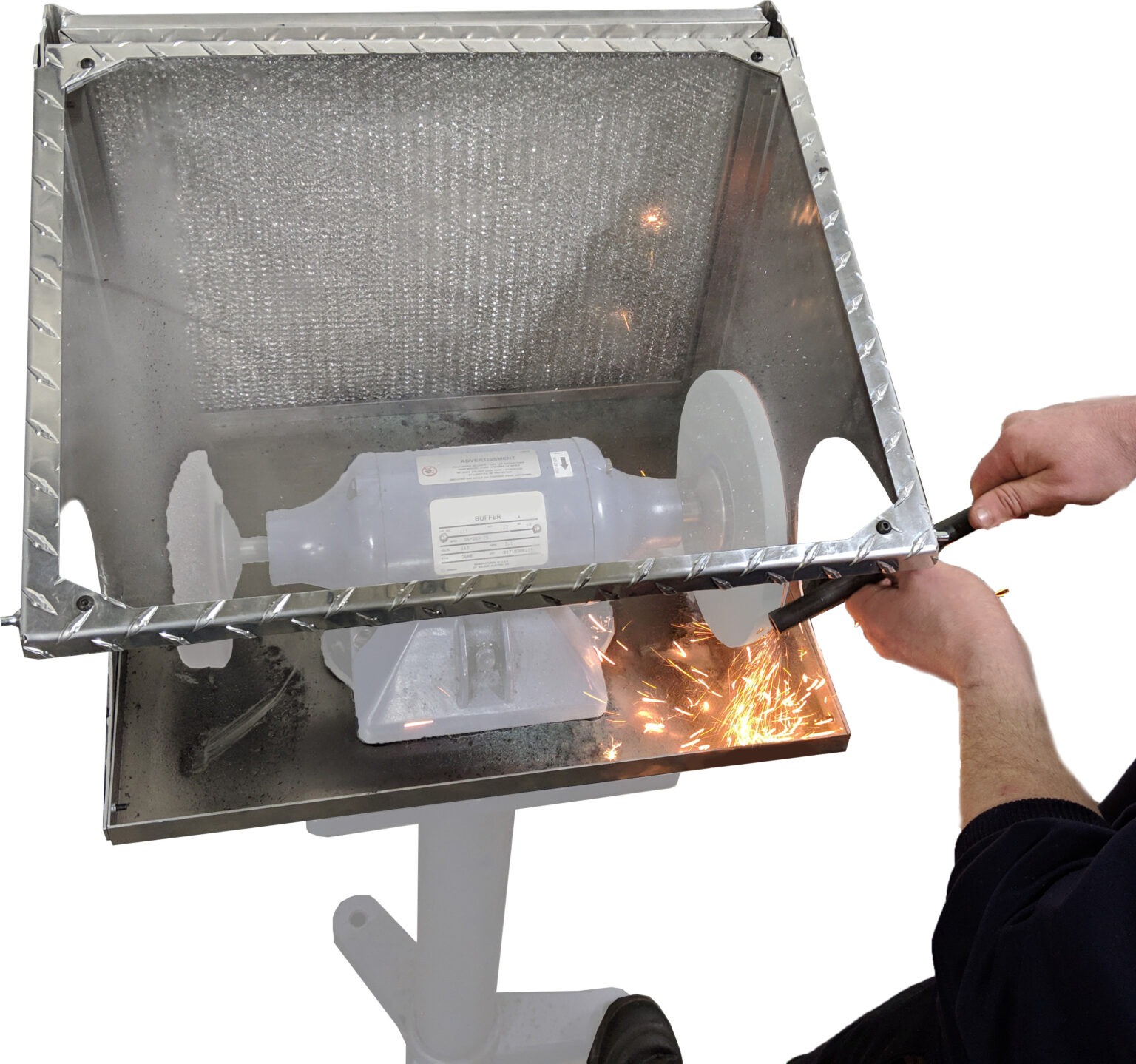 Bench Grinder Aluminum Enclosed Eye Shield | Universal Safety ...